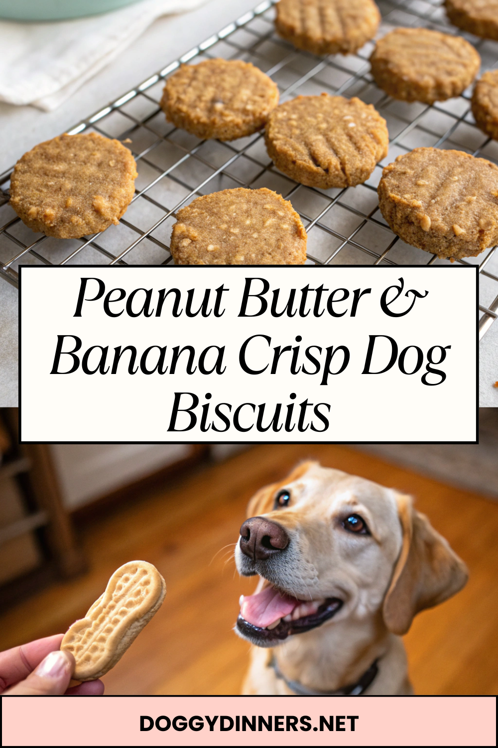 Peanut Butter & Banana Crisp Dog Biscuits – Crunchy, Naturally Sweet ...